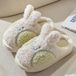 2021 cute wholesale winter slippers female thick-soled indoor warm plush cartoon home male spot bedroom shoes