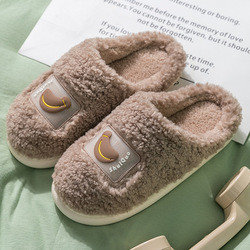 New Design wholesale Fashion Ladies fruit cute Plush Warm Slippers Winter soft Sole anti-slip home indoor shoes
