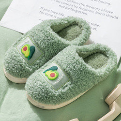 New Design wholesale Fashion Ladies fruit cute Plush Warm Slippers Winter soft Sole anti-slip home indoor shoes