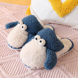 Cartoon cute sheep shape cheap bedroom slippers winter warm thicken soft plush couple home indoor shoes