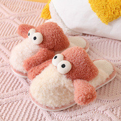 Cartoon cute sheep shape cheap bedroom slippers winter warm thicken soft plush couple home indoor shoes