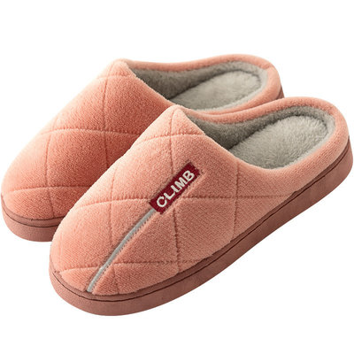 Hot selling warm home slippers women winter fashion soft fluffy non-slip couple bedroom shoes wholesale