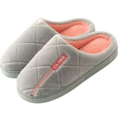 Hot selling warm home slippers women winter fashion soft fluffy non-slip couple bedroom shoes wholesale
