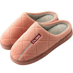 Hot selling warm home slippers women winter fashion soft fluffy non-slip couple bedroom shoes wholesale