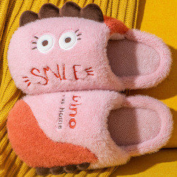 2021 new female beautiful and practical winter Thermal fluff home indoor shoes lightweight soft sole slippers