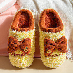 Home Comfort Warm slippers hot sale cute winter Thick Bottom Hard-Wearing and anti-slip household shoes women