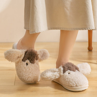 2021 Cartoon Slippers Women Cute Plush Warm Soft Home Thick Bottom Indoor Winter House Shoes Men Wholesale chunky shoes
