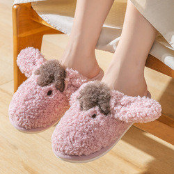 2021 Cartoon Slippers Women Cute Plush Warm Soft Home Thick Bottom Indoor Winter House Shoes Men Wholesale chunky shoes