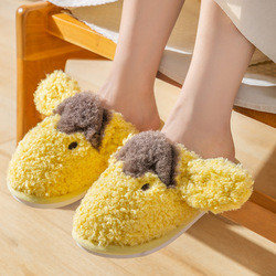 2021 Cartoon Slippers Women Cute Plush Warm Soft Home Thick Bottom Indoor Winter House Shoes Men Wholesale chunky shoes