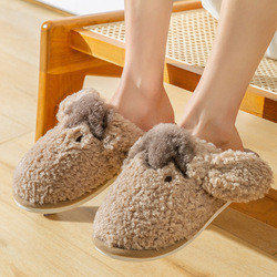 2021 Cartoon Slippers Women Cute Plush Warm Soft Home Thick Bottom Indoor Winter House Shoes Men Wholesale chunky shoes