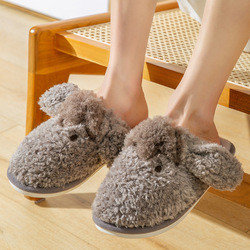 2021 Cartoon Slippers Women Cute Plush Warm Soft Home Thick Bottom Indoor Winter House Shoes Men Wholesale chunky shoes