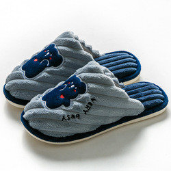 Fashion Trend custom cute cartoon bear shape women winter slippers delicate plush cheap bedroom shoes with best price