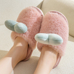 High quality winter warm cheap bedroom slippers female lightweight cute cartoon custom home shoes in stock