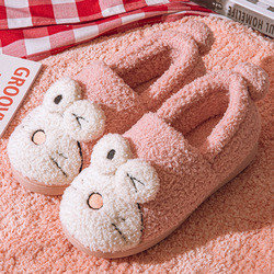 Wholesale 2021 new thermal cheap bedroom slippers for women and male cartoon comfortable home shoes autumn winter