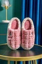 Winter Slippers Home Women Indoor Couple Style Thick Bottom Warm Anti-Slip Plush Closed Toe House Men TOTOSN