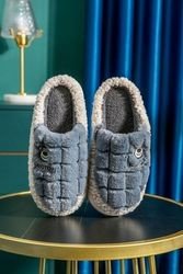 Winter Slippers Home Women Indoor Couple Style Thick Bottom Warm Anti-Slip Plush Closed Toe House Men TOTOSN