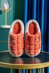Winter Slippers Home Women Indoor Couple Style Thick Bottom Warm Anti-Slip Plush Closed Toe House Men TOTOSN