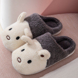 Slippers Women Autumn Winter Home Soft Bottom Couple Style Cartoon Cute Rabbit Indoor Anti-Slip Plush House Men