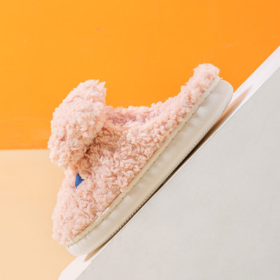 Fashion Trend Slippers Women 2021 Autumn Winter New Design Indoor Home Cartoon Cute Rabbit Plush Warm Anti-Slip