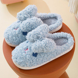 Fashion Trend Slippers Women 2021 Autumn Winter New Design Indoor Home Cartoon Cute Rabbit Plush Warm Anti-Slip