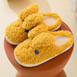 Fashion Trend Slippers Women 2021 Autumn Winter New Design Indoor Home Cartoon Cute Rabbit Plush Warm Anti-Slip