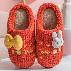 Custom new cartoon design 2021 winter warm slippers female TPR material anti-slip soft sole home shoes in stock