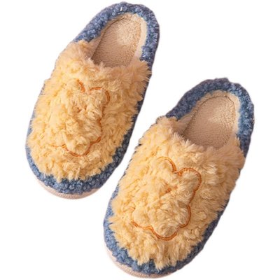 Women Slippers Indoor Home Soft Bottom Anti-Slip Autumn Winter Couple Style Cartoon Cute Plush Warm Men Warm