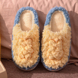 Women Slippers Indoor Home Soft Bottom Anti-Slip Autumn Winter Couple Style Cartoon Cute Plush Warm Men Warm