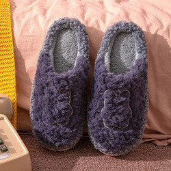 Women Slippers Indoor Home Soft Bottom Anti-Slip Autumn Winter Couple Style Cartoon Cute Plush Warm Men Warm