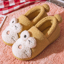 Couple Autumn winter cute Cartoon Doraemon Shape slippers women soft warm plush home indoor shoes
