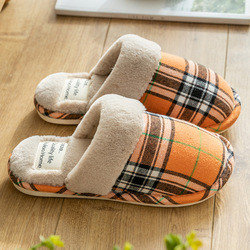 2021 new design Plaid Home Indoor Shoes light weight Thermal Autumn Winter slippers with best price