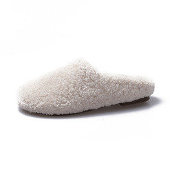 2021 Newest design women fluffy slippers faux fur shoes slides sandals winter fall solid color plush sandal in stock