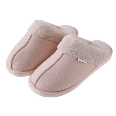 Slippers Women Home Closed Toed Winter Indoor Simply Style Plush Warm Aniti-Slip Autumn Winter Men House Shoes