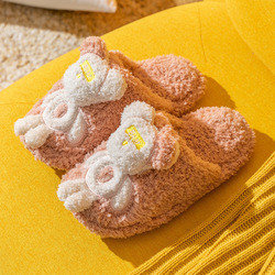 Cute cartoon space bear home indoor shoes 2021 new best price fluffy plush warm non-slip slippers in stock