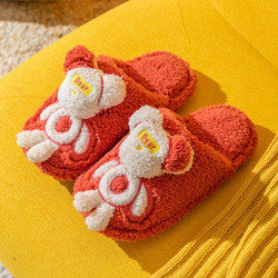 Cute cartoon space bear home indoor shoes 2021 new best price fluffy plush warm non-slip slippers in stock