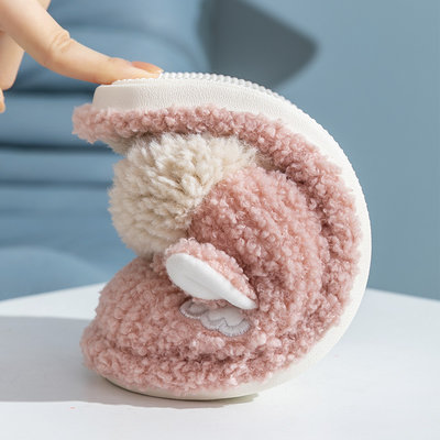 New Design Winter Slippers Women Thermal Anti-Slip Home Bedroom Cartoon Cute Thick Bottom Couple Style Plush Men