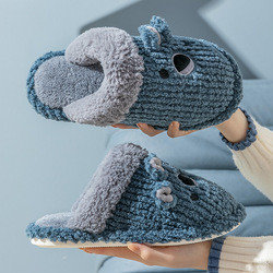 New Design Winter Slippers Women Thermal Anti-Slip Home Bedroom Cartoon Cute Thick Bottom Couple Style Plush Men