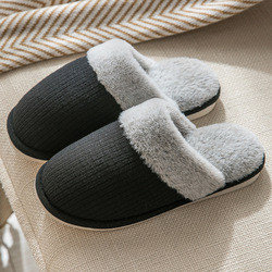 New design 2021 fashion solid color comfort warm slippers for women and male hard-wearing PVC sole winter house shoes