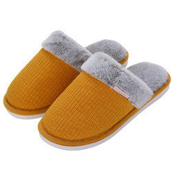 New design 2021 fashion solid color comfort warm slippers for women and male hard-wearing PVC sole winter house shoes