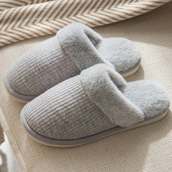 New design 2021 fashion solid color comfort warm slippers for women and male hard-wearing PVC sole winter house shoes