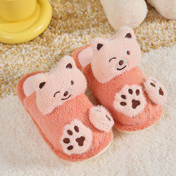 Factory wholesale supply indoor and outdoor warm winter house shoes fashion cartoon bear shape women slippers