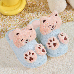 Factory wholesale supply indoor and outdoor warm winter house shoes fashion cartoon bear shape women slippers