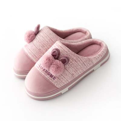 wholesale new for women and male winter Coral fleece warm slippers cute rabbit ear cartoon home indoor shoes