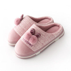 wholesale new for women and male winter Coral fleece warm slippers cute rabbit ear cartoon home indoor shoes