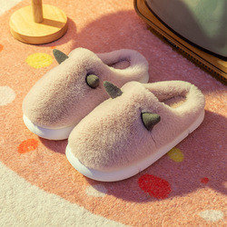 Hot selling new Winter plus plush Home Indoor Slippers good price women cute cartoon soft sole couple Shoes