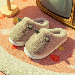 Hot selling new Winter plus plush Home Indoor Slippers good price women cute cartoon soft sole couple Shoes