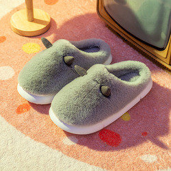 Hot selling new Winter plus plush Home Indoor Slippers good price women cute cartoon soft sole couple Shoes