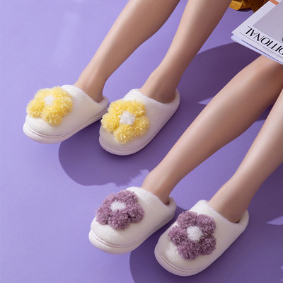 Wholesale cute warm home indoor shoes autumn winter soft and comfort plus plush women slippers