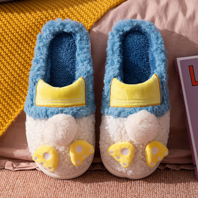 Hot sale 2021 new female autumn and winter slippers delicate plush light weight anti-slip home shoes
