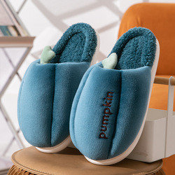 New Design Cartoon Cute Pumpkin Shape Home Slippers Ladies Plush Warm Comfort Non-Slip Student Dormitory Shoes